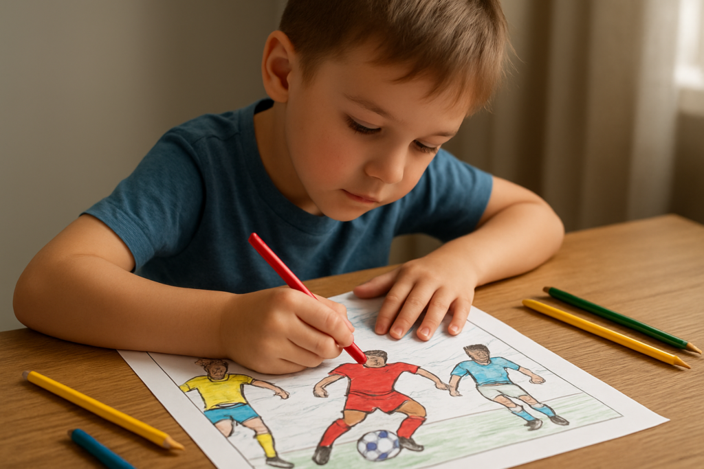 Initiez vos enfants au football avec des coloriages de footballeurs à ...
